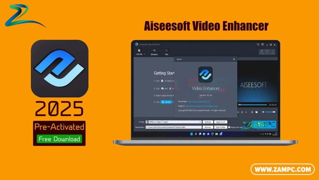 Aiseesoft Video Enhancer 9.2.62 | ZamPC | ZamPC | Fast And Simple Way
