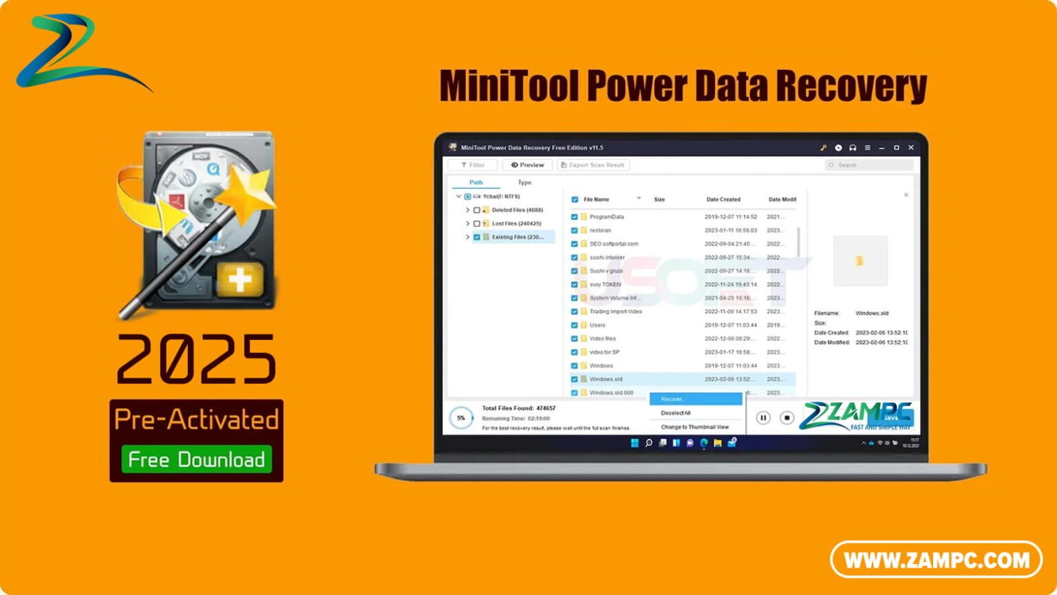 MiniTool Power Data Recovery Business 12.2 | ZamPC | ZamPC | Fast And ...