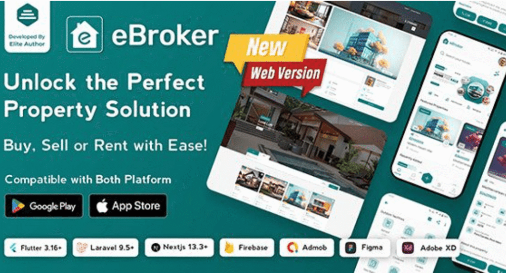 eBroker – Real Estate Property Buy-Rent-Sell Flutter app 1.1.4 with Laravel Admin Panel | Web ...