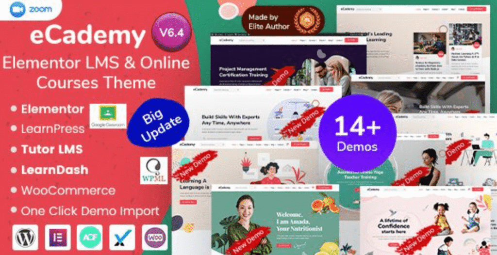 eCademy – Education LMS & Online Coaching Courses Theme 7.2 WordPress ...
