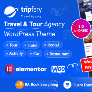 Tripfery v1.4.0 – Travel & Tour Booking WordPress Theme